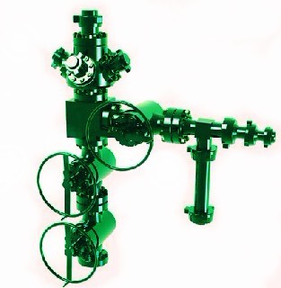 API 6A Approved Frac Wellhead , Oil Wellhead Christmas Tree 2,000psi ...