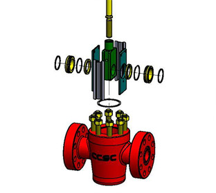 Forged Steel Gate Valve For Hot Oil , 10000psi FC Industrial Gate Valve
